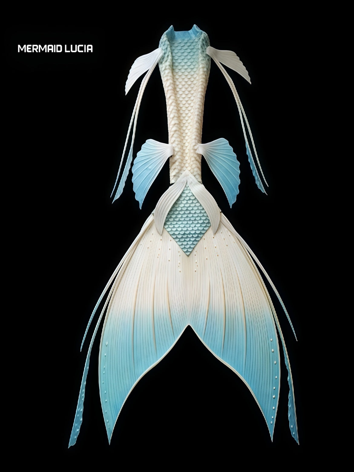 Ultralight Silicone Series Mermaid Merman Tail Beginning of Pearl 14 ...
