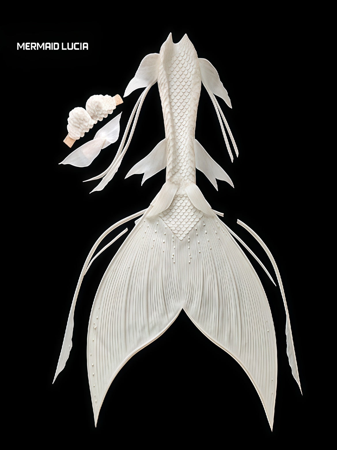 Ultralight Silicone Series Mermaid Merman Tail Beginning of Pearl 1 ...