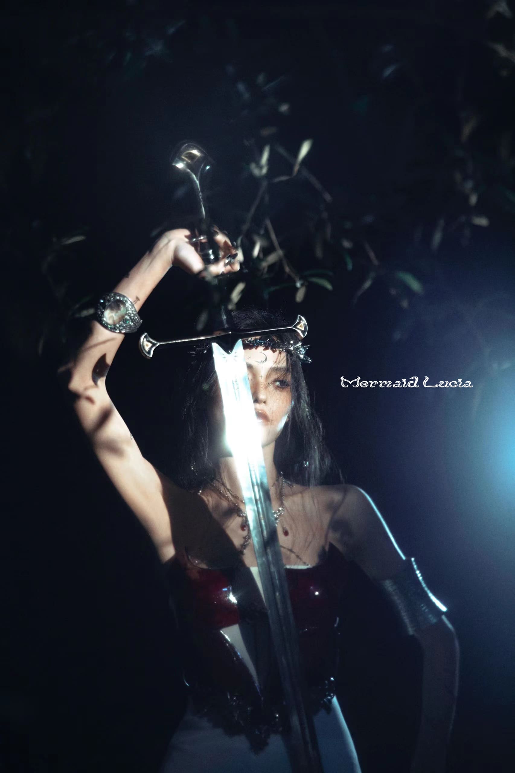 Blood Red Armour Resin Mermaid Corset Bra Top Cosplay Costume Patent-P ...