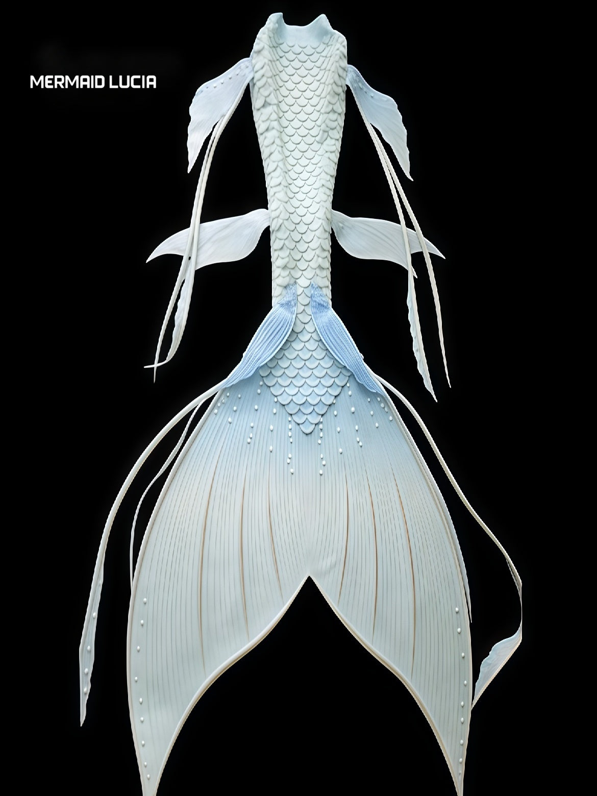 Ultralight Silicone Series Mermaid Merman Tail Beginning of Pearl 35 ...