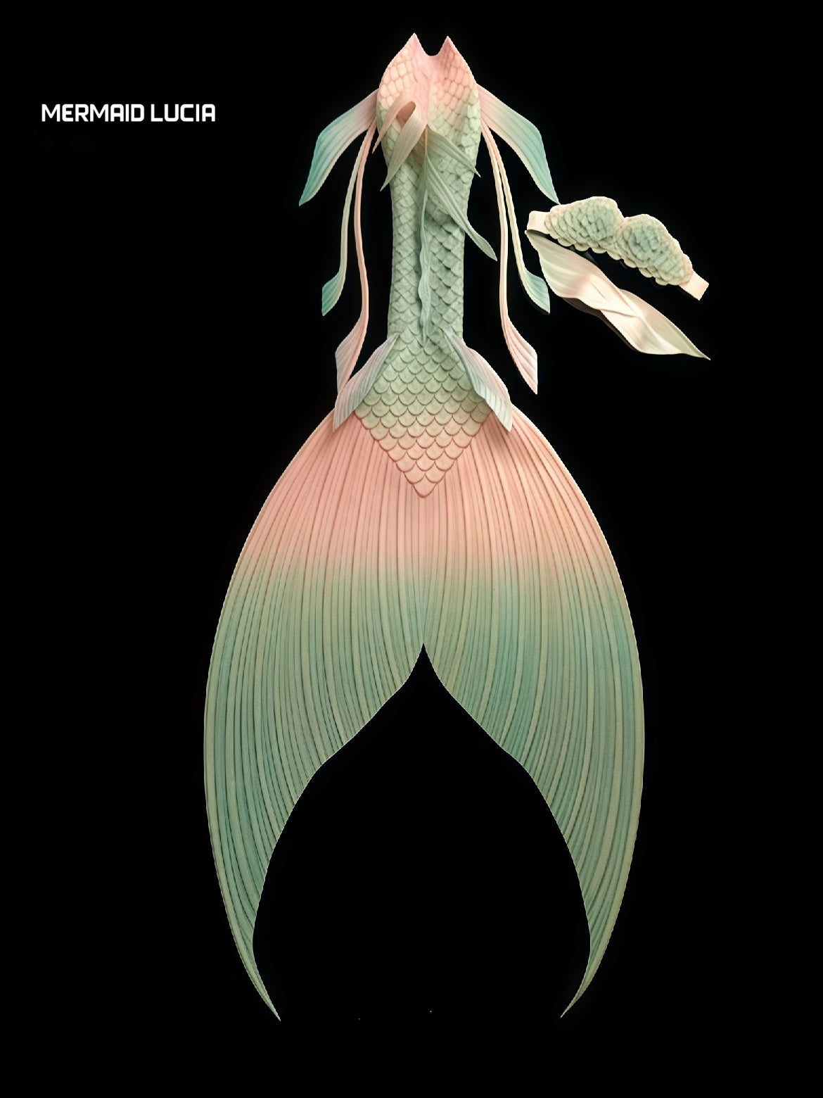 Ultralight Silicone Series Mermaid Merman Tail Beginning of Anemone Wa ...