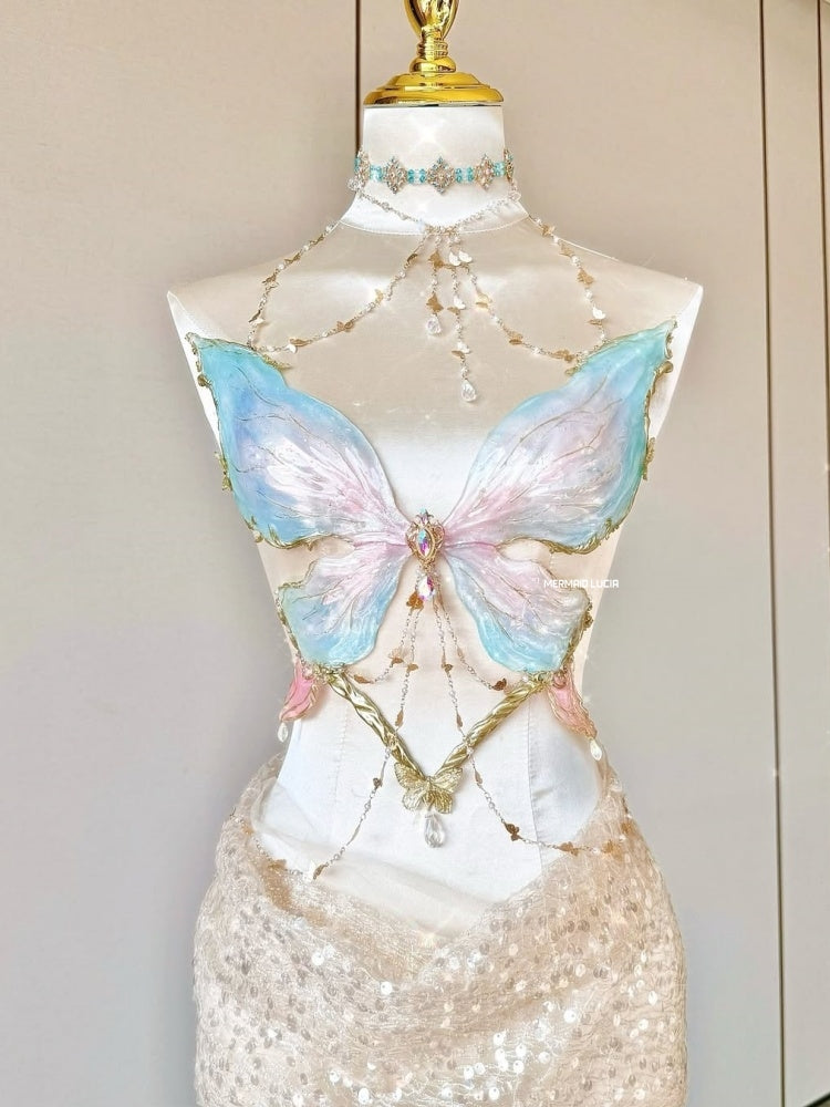 Aurora Butterfly Dream Resin Mermaid Corset Bra Top Cosplay Costume Pa ...