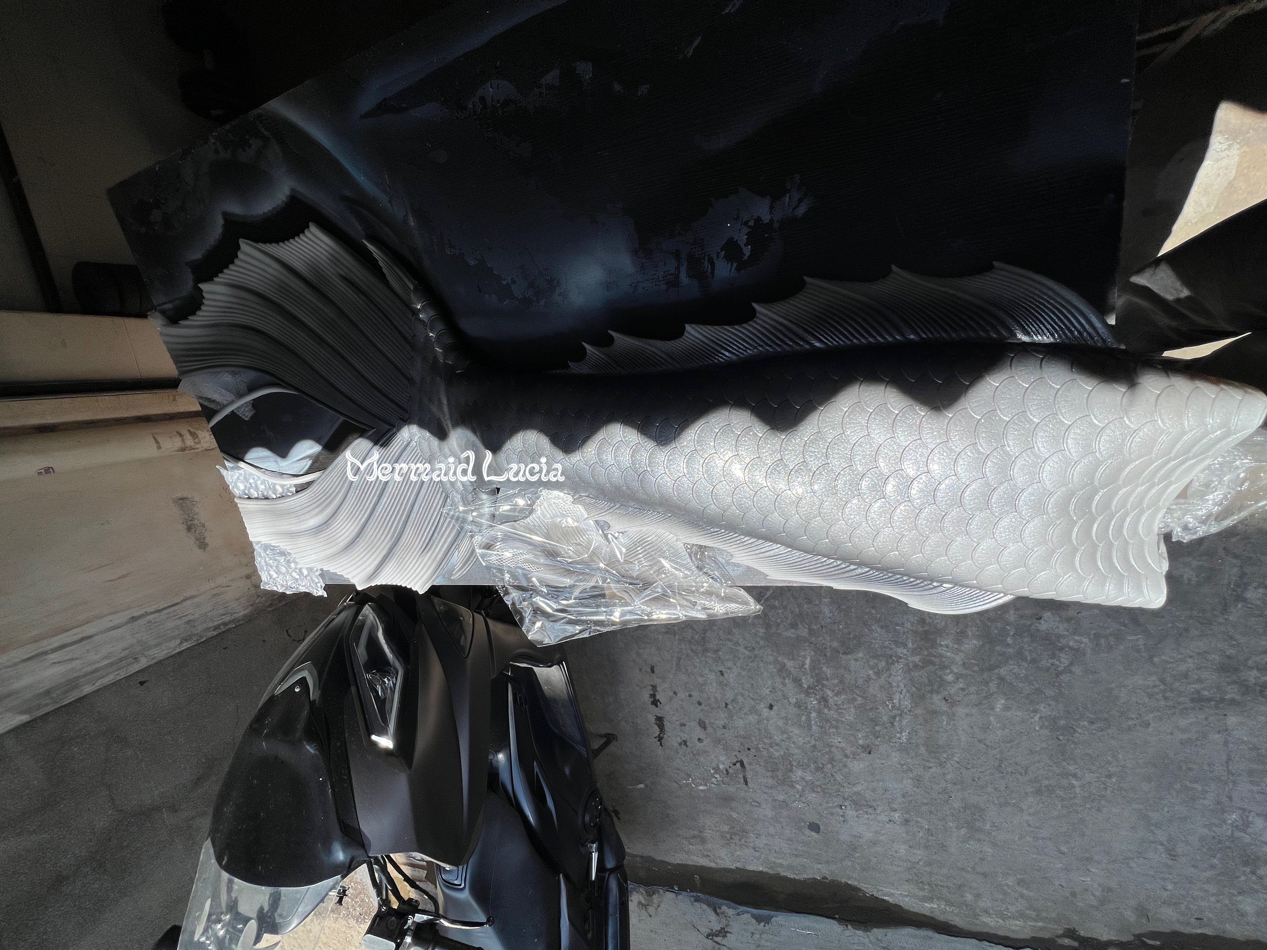 Dark Grey Black Silicone Mermaid Merman Tail Monofin for Diving Swimmi ...