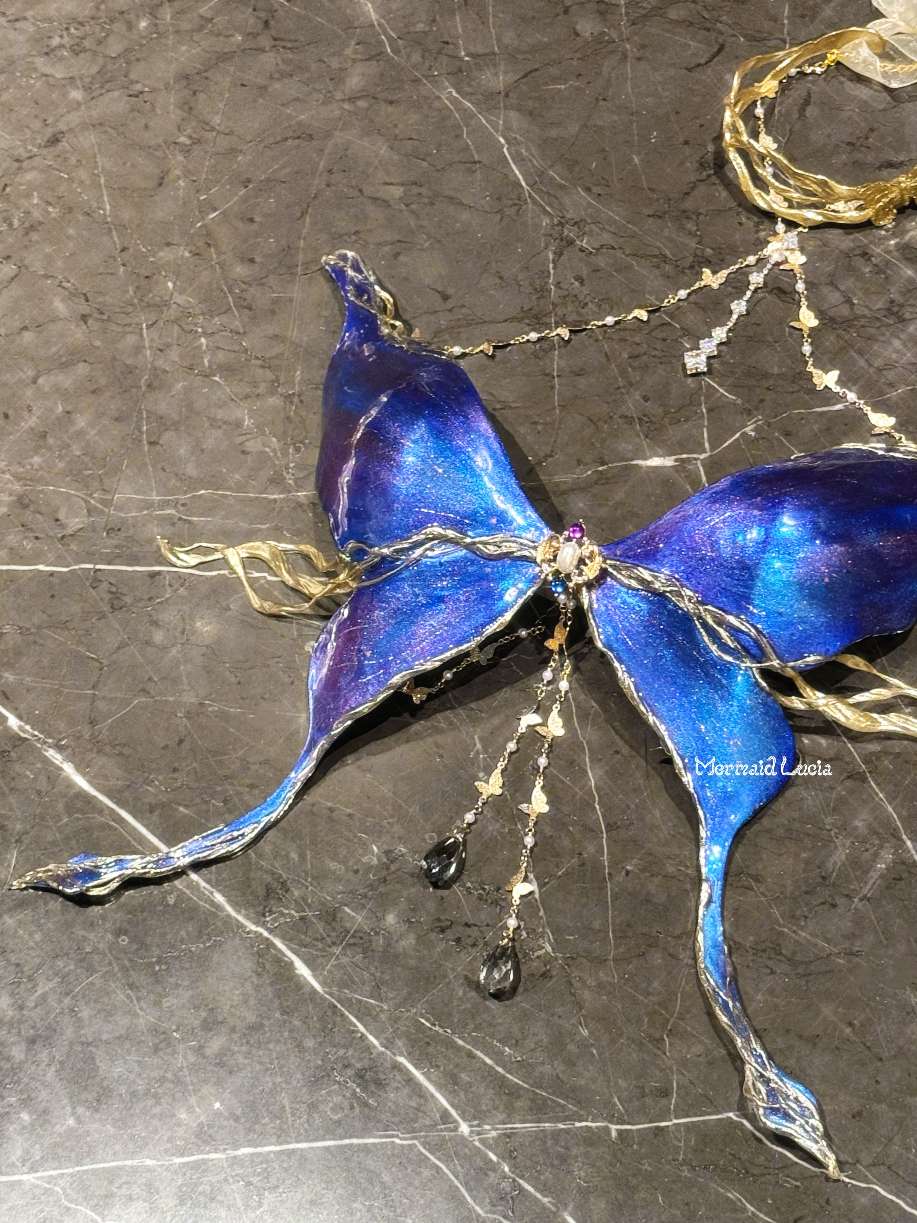 Pipevine Swallowtail Butterfly Resin Porcelain Mermaid Corset Bra Top ...