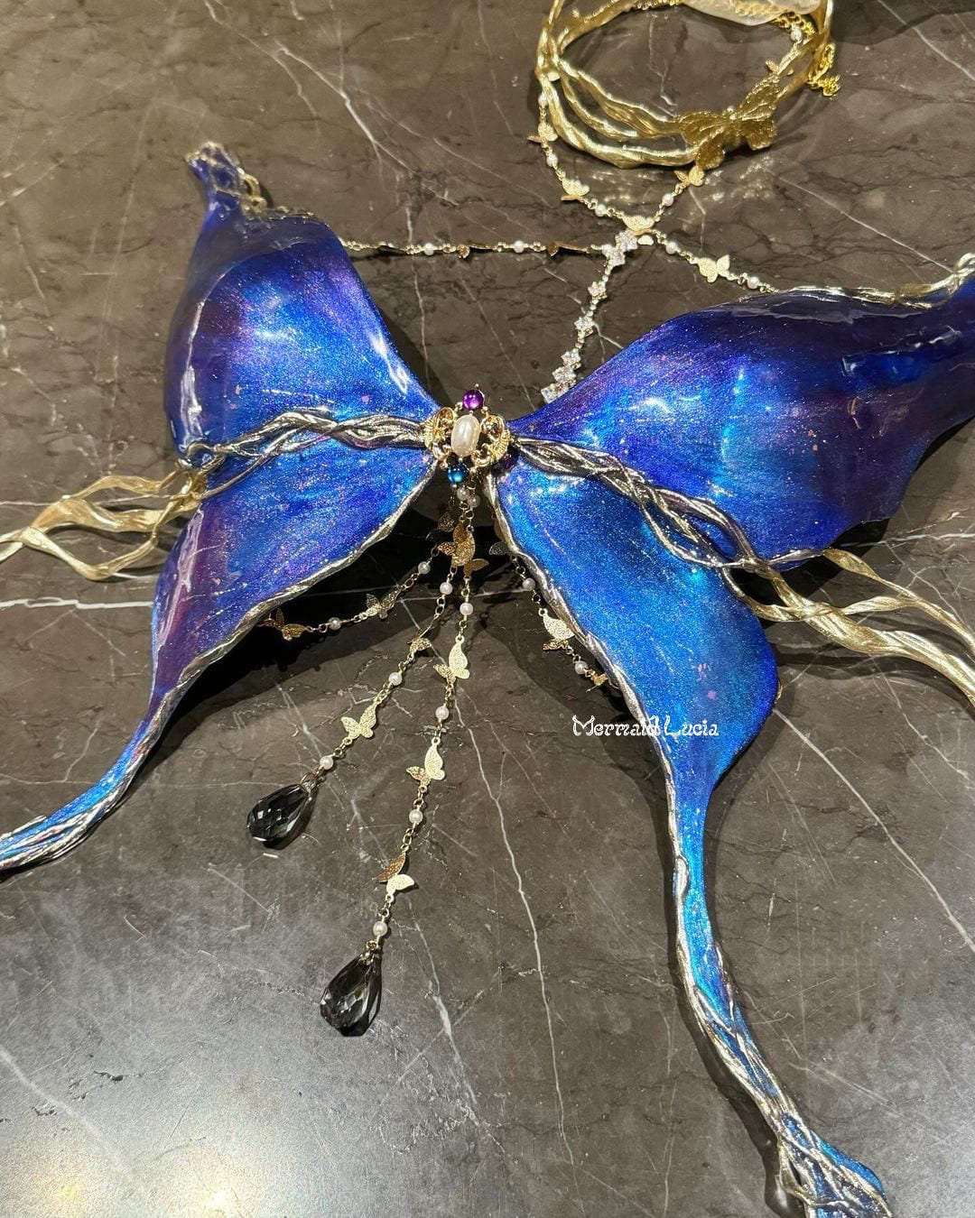 Pipevine Swallowtail Butterfly Resin Porcelain Mermaid Corset Bra Top ...