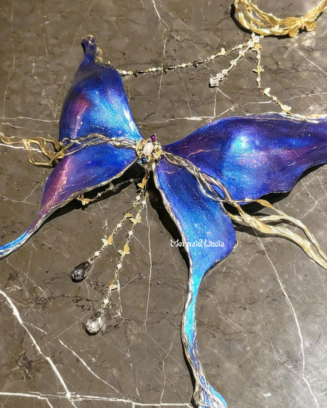 Pipevine Swallowtail Butterfly Resin Porcelain Mermaid Corset Bra Top ...
