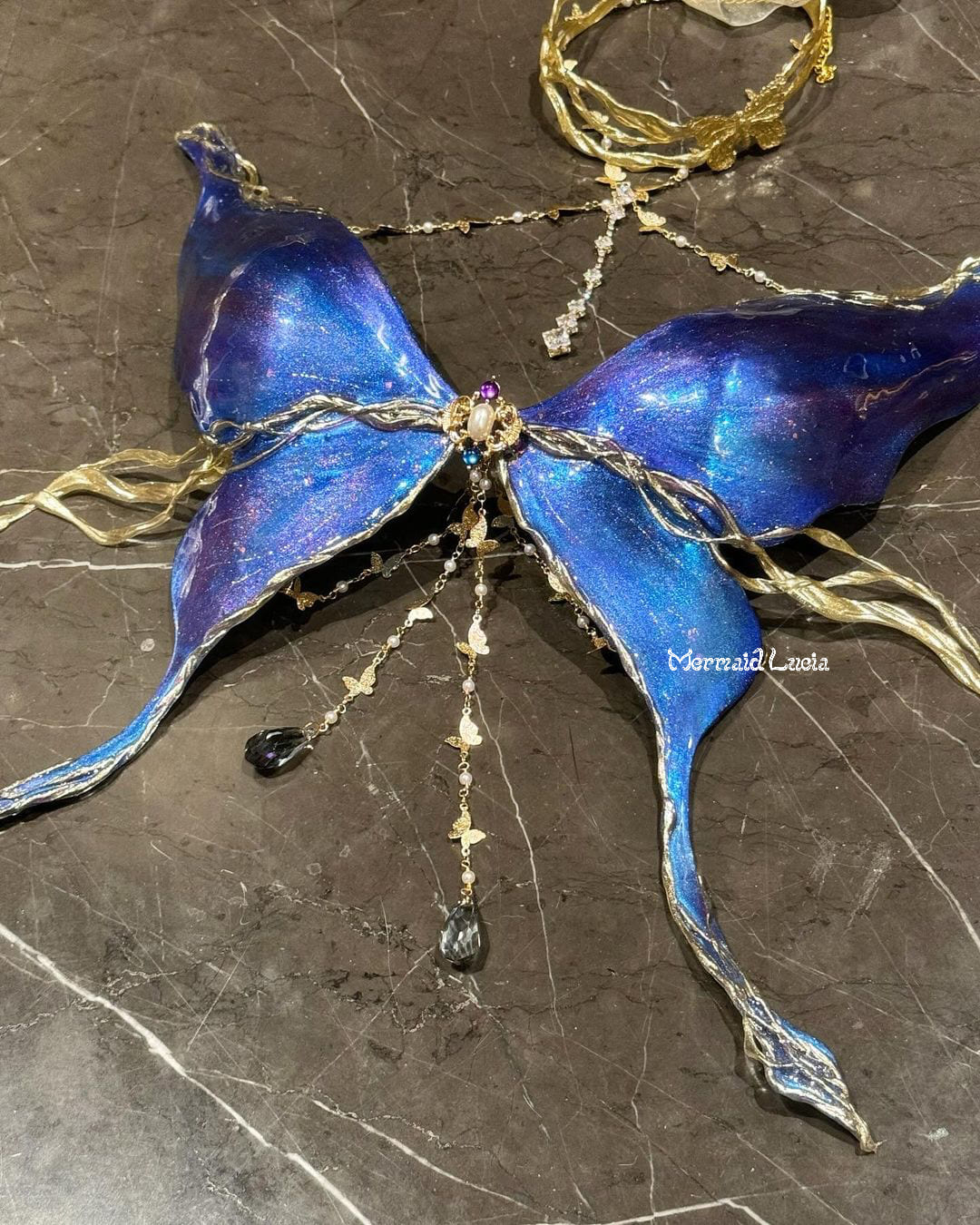 Pipevine Swallowtail Butterfly Resin Porcelain Mermaid Corset Bra Top ...