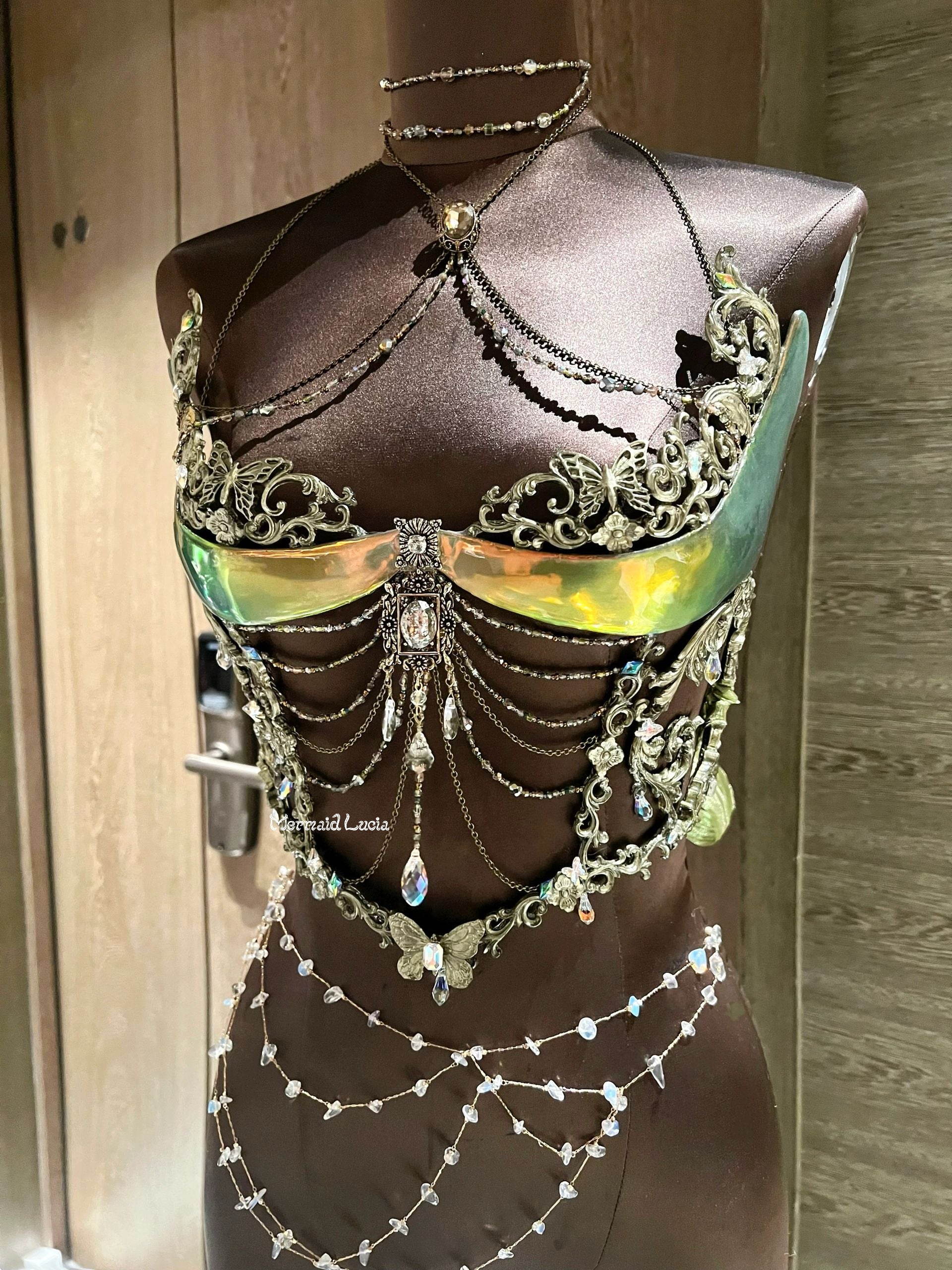Forest Fairy Resin Mermaid Corset Bra Top Cosplay Costume Patent-Prote ...