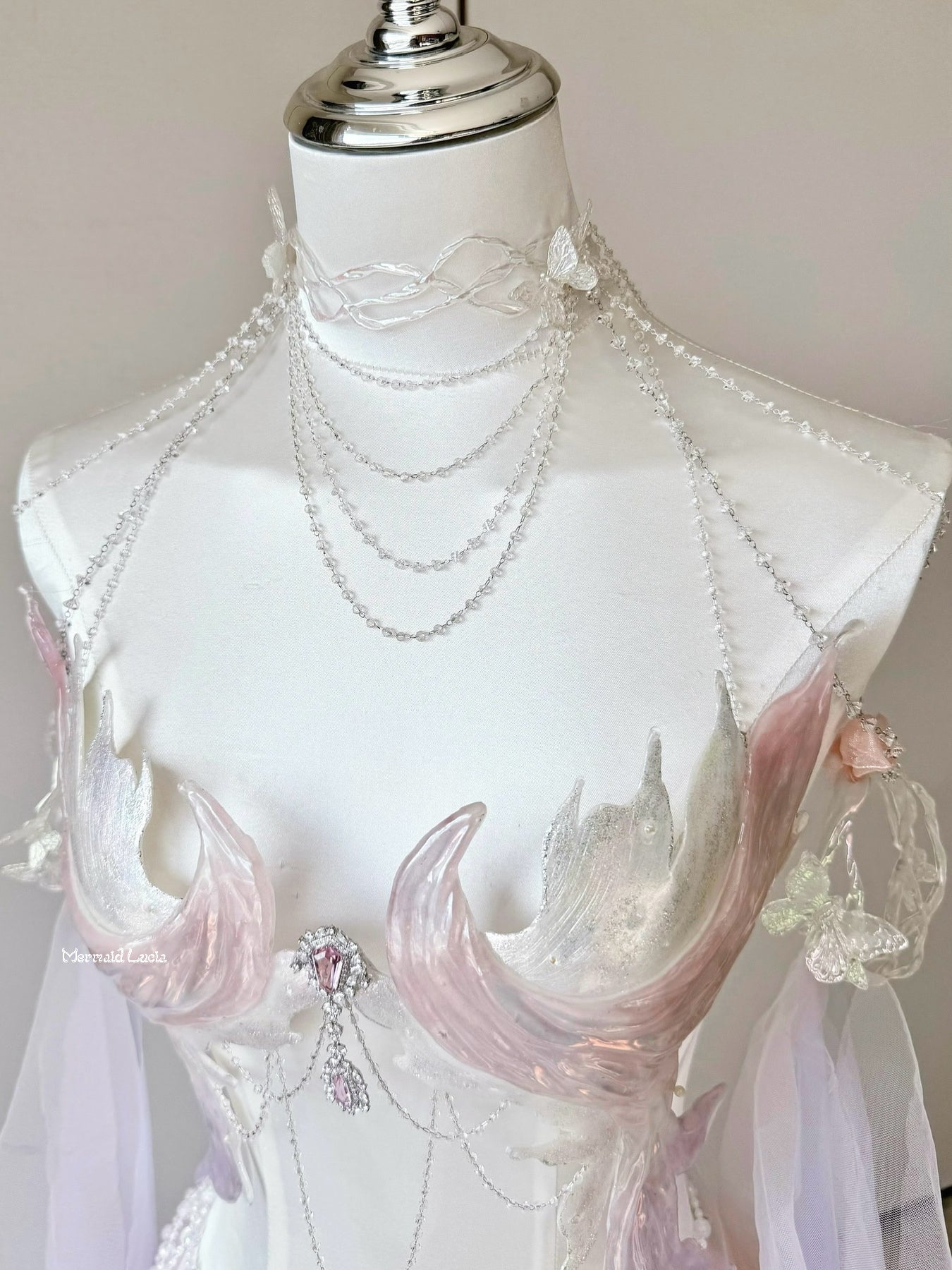 Celestial Grace Resin Porcelain Mermaid Corset Bra Top Cosplay Costume ...