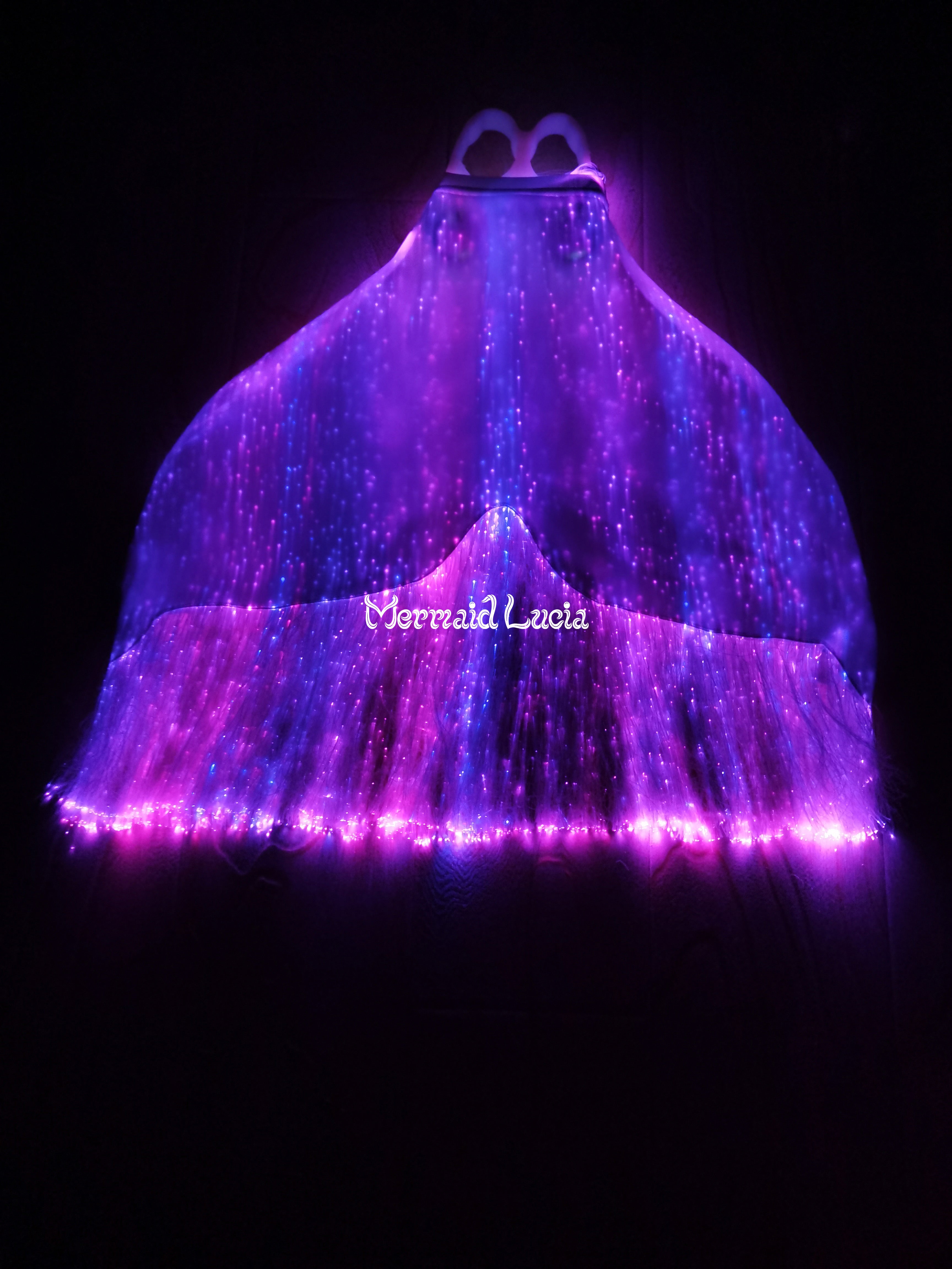 Waterproof Swimmable Luminous Optic Fiber Mermaid Monofin Sheath Cover ...