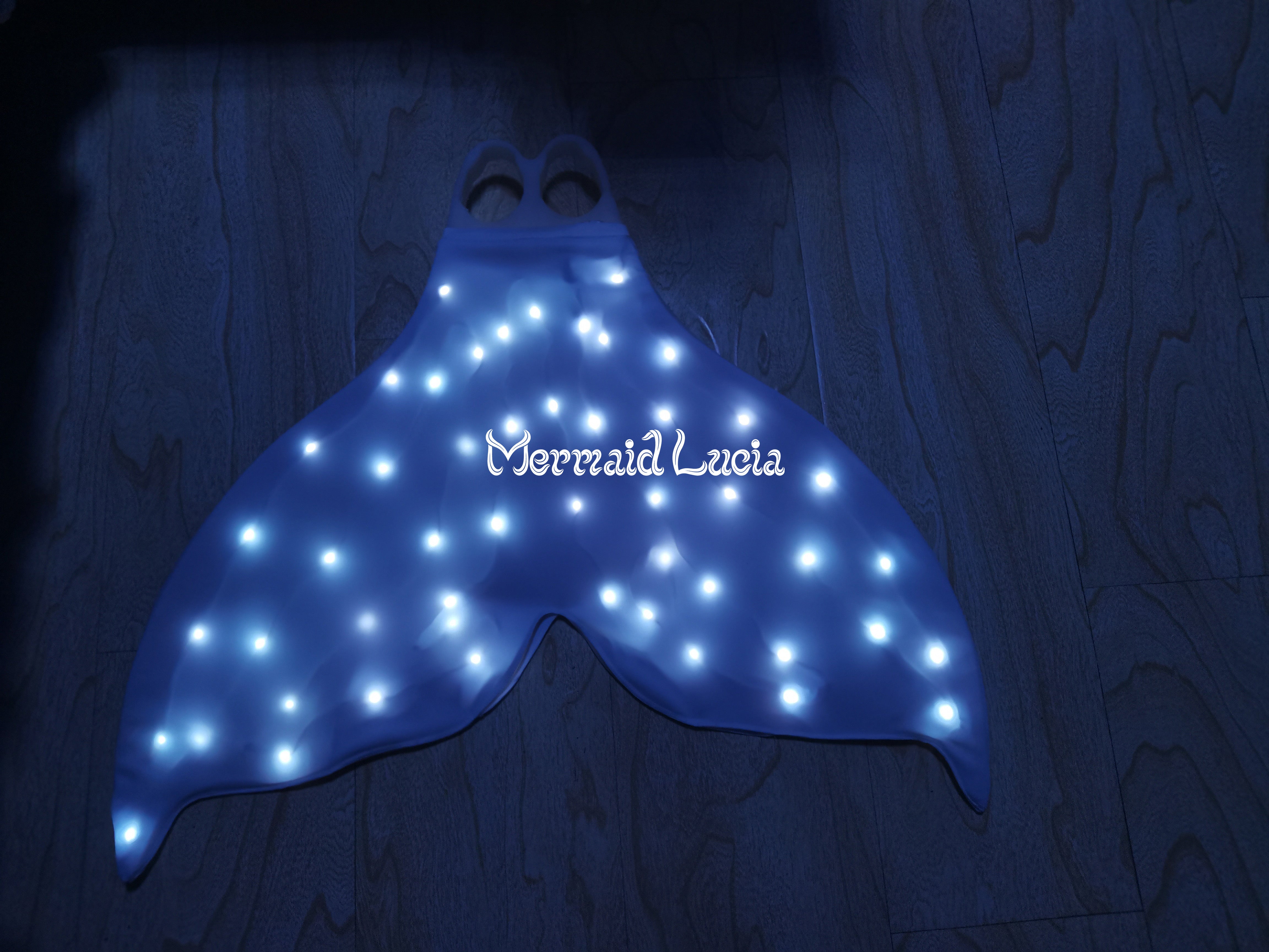 Waterproof Swimmable Luminous LED Mermaid Monofin Sheath Cover Christm ...