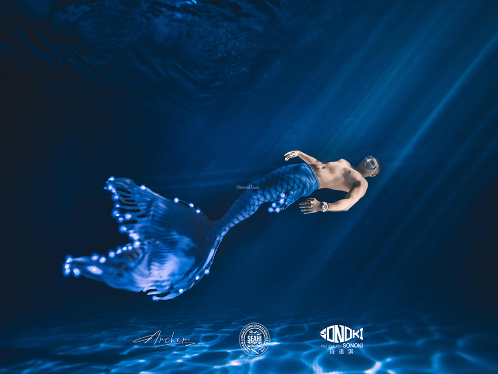 Amazing LED Mermaid Merman Tail Style 1 Blue Purple – Mermaid Lucia ...