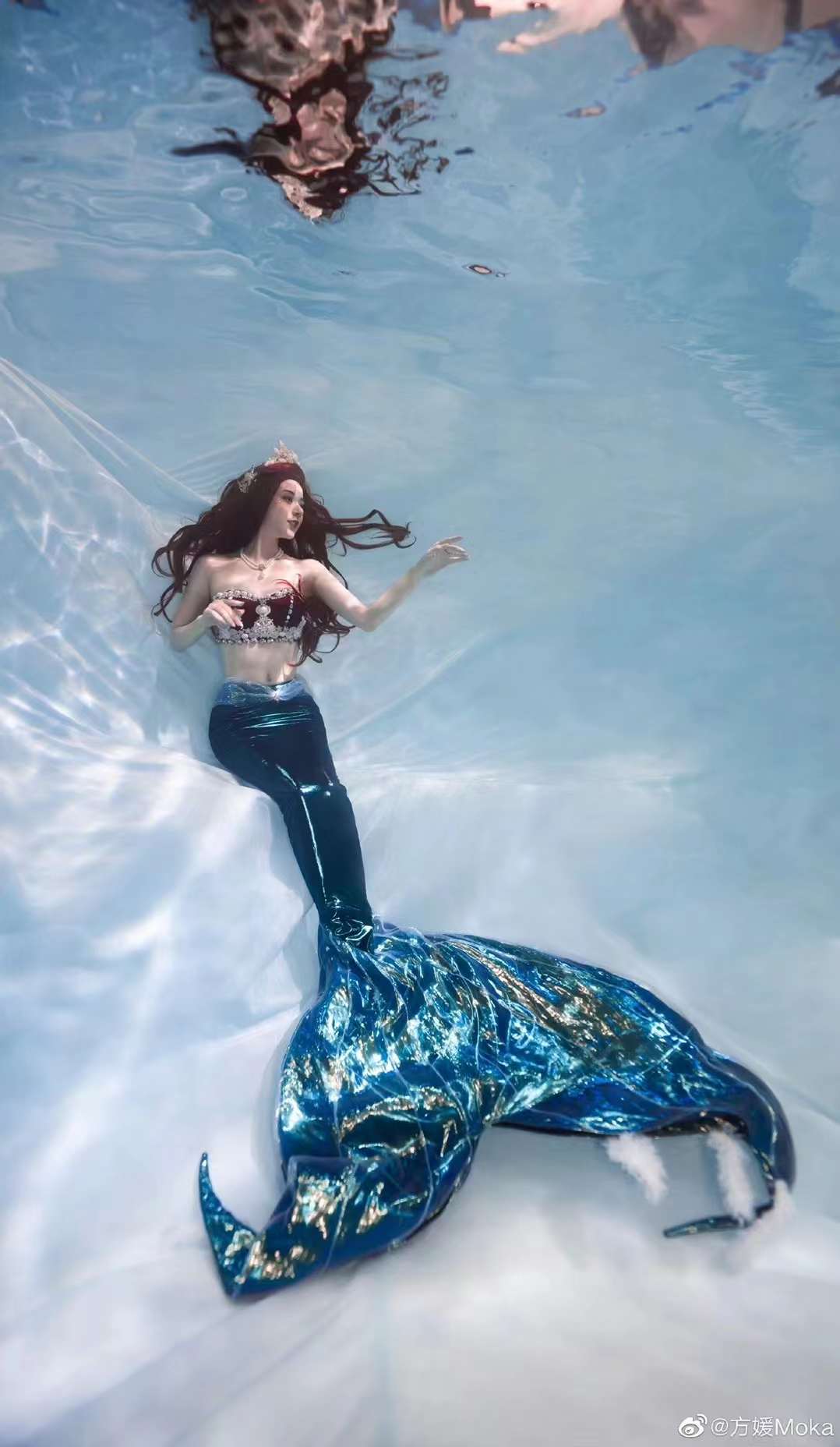 Mermaid Little Mermaid Tail 1 Reflective Fabric Teal Color – Mermaid ...