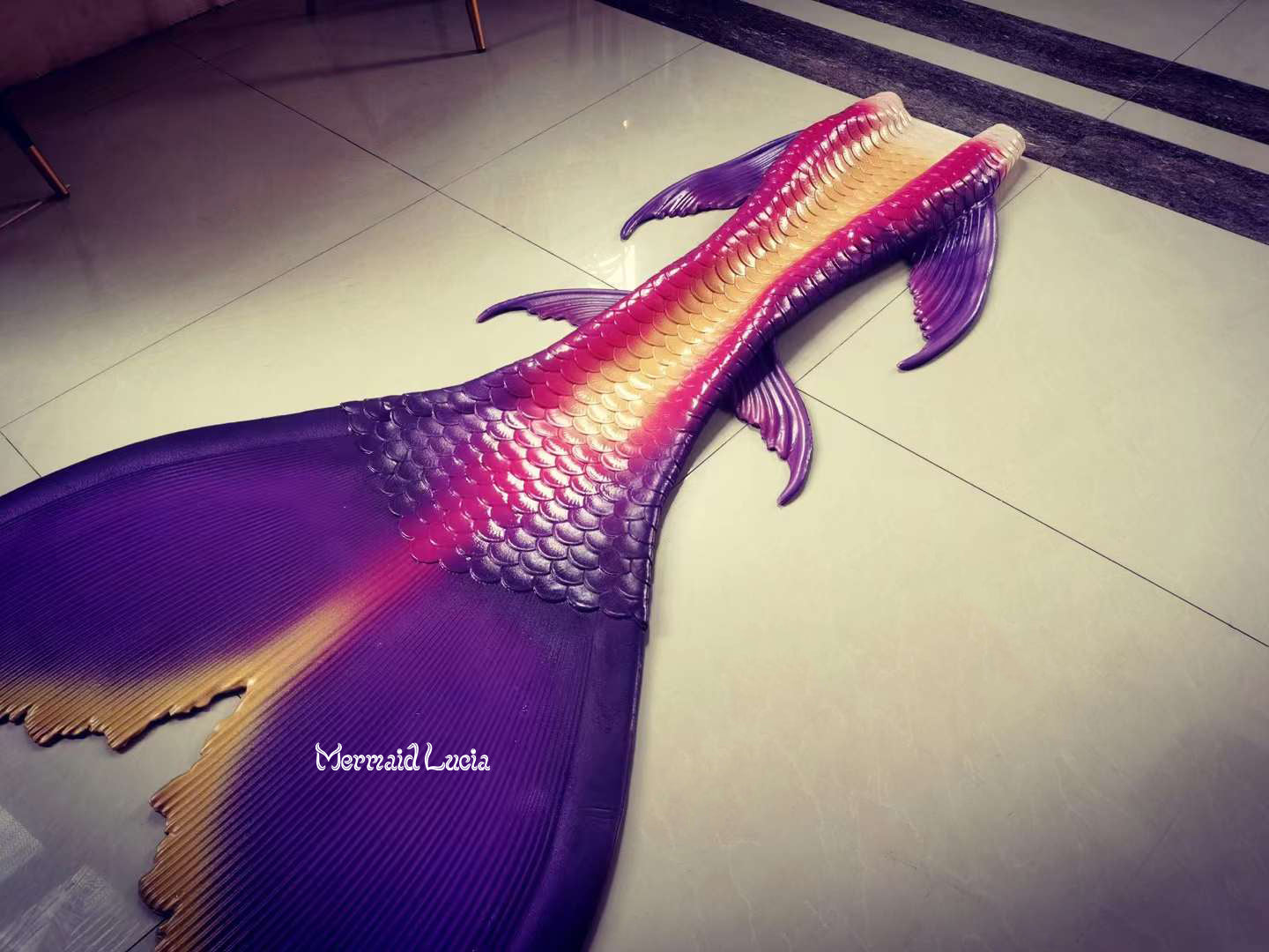 Swordfish Silicone Mermaid Merman Tail Monofin for Diving Swimming Cos