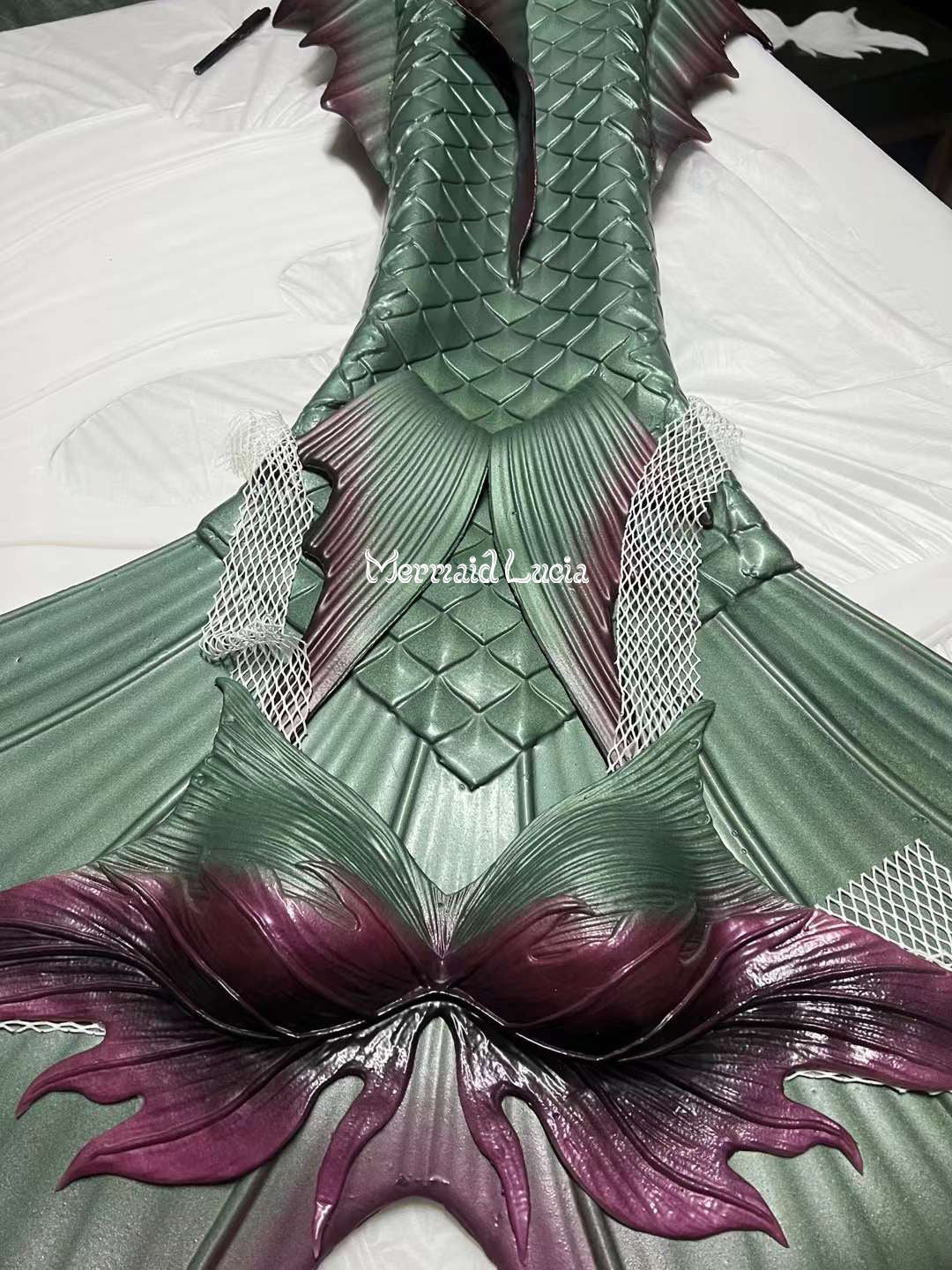 Colorful Long Tail Carp Fish Silicone Mermaid Merman Tail Monofin for ...