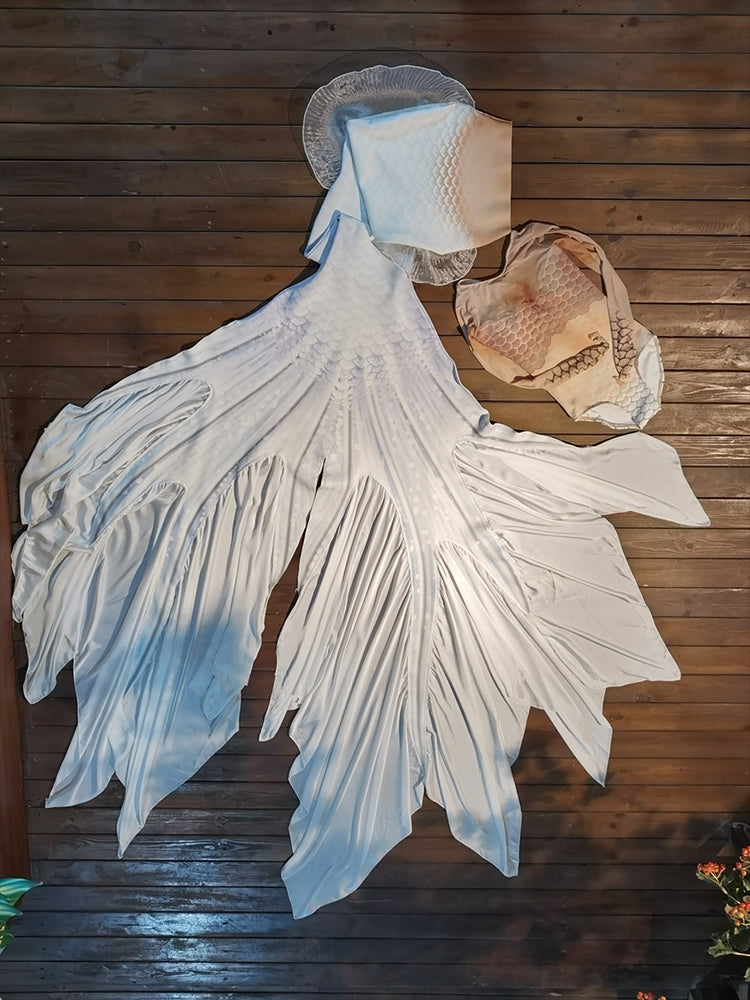 Goldfish Mermaid Tail 8 White & Silver – Mermaid Lucia Official