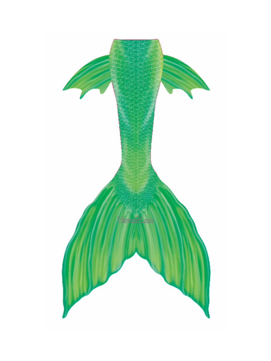 Fantasy Illusion Mermaid Tail Color 16 Green – Mermaid Lucia Official
