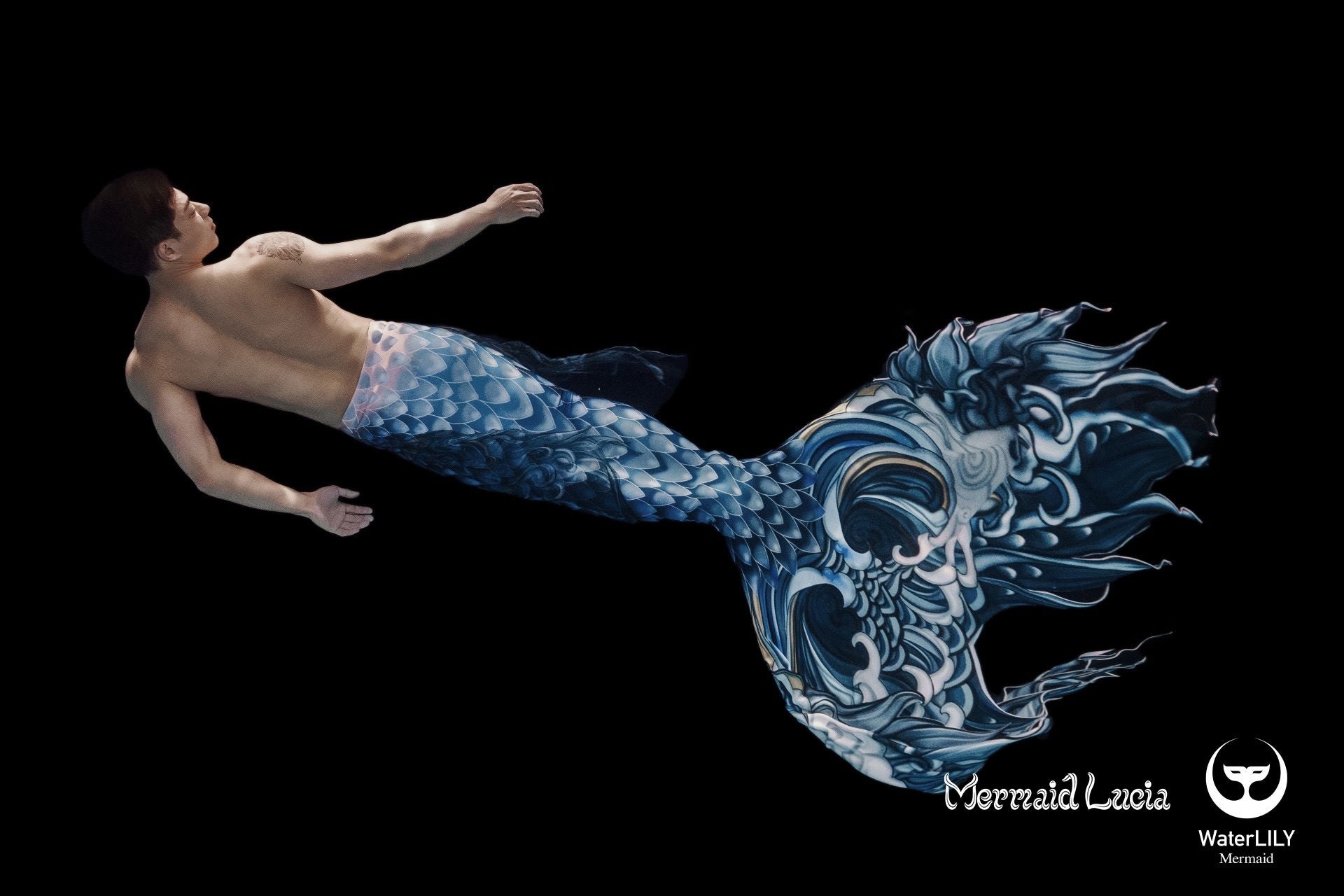 Blue Water Peacock Mermaid Merman Tail – Mermaid Lucia Official