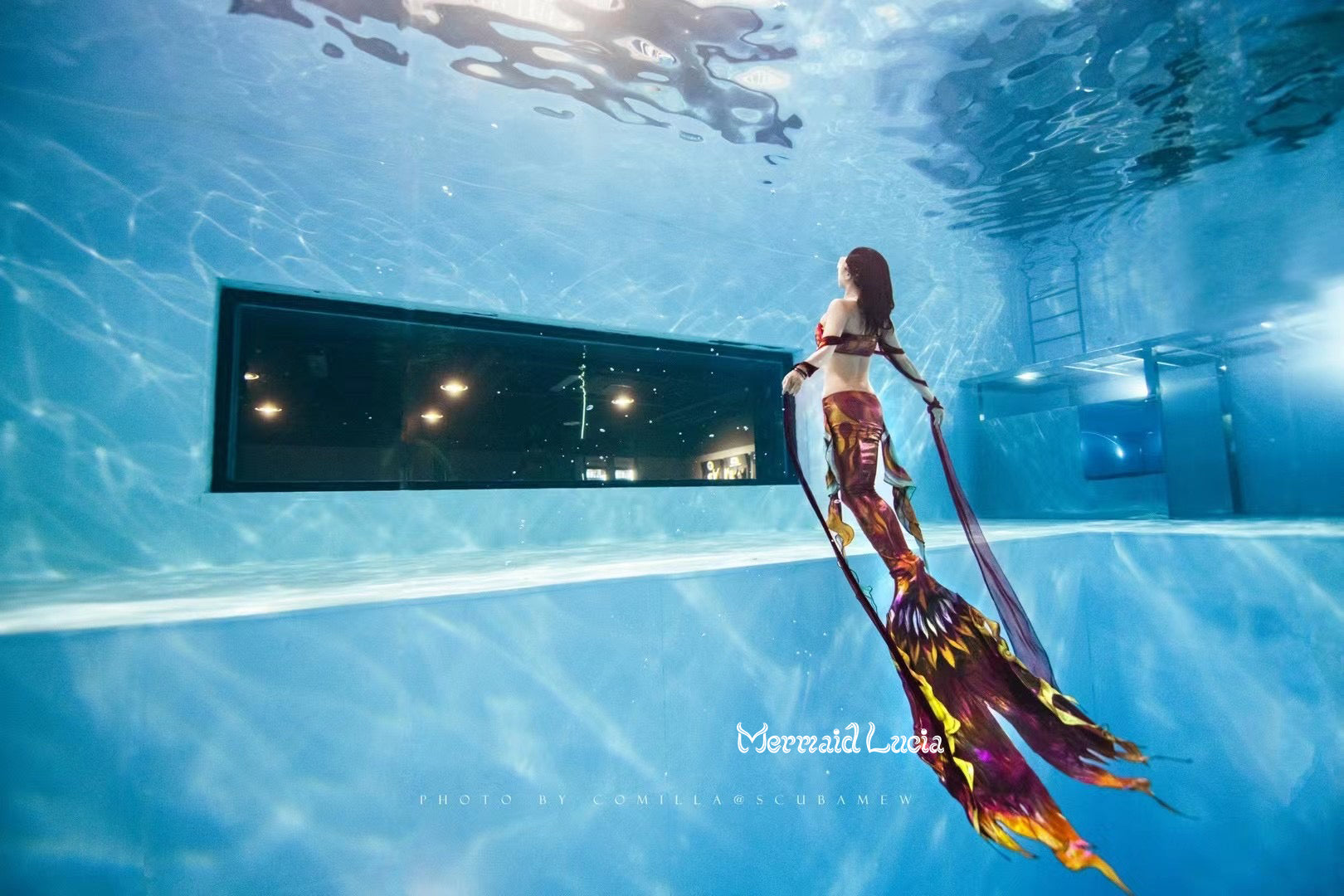 Red Water Peacock Mermaid Merman Tail – Mermaid Lucia Official