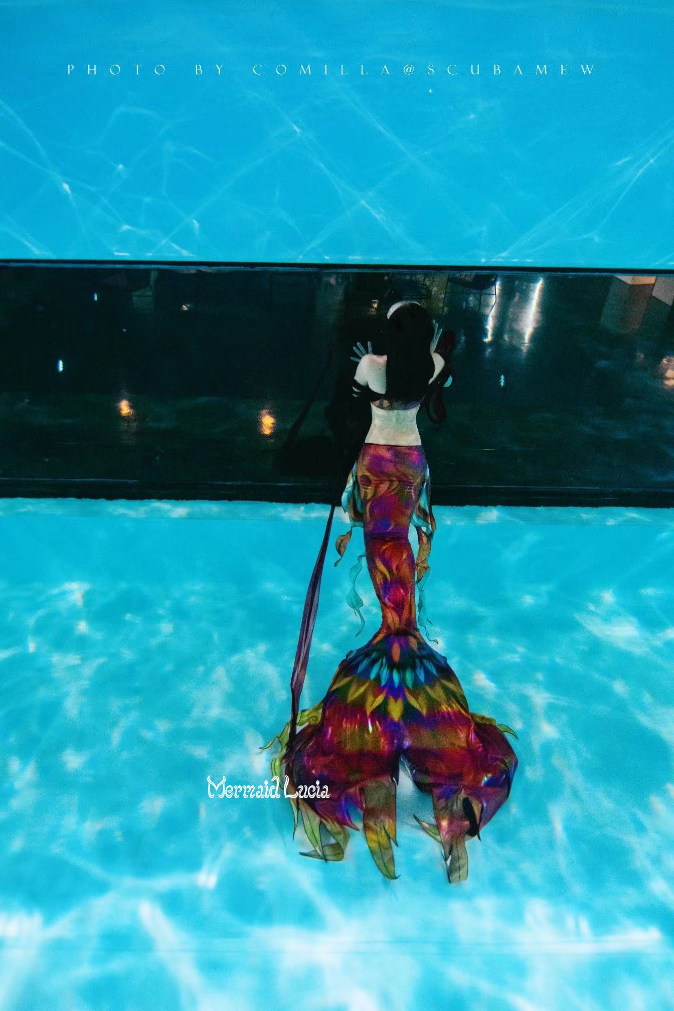 Red Water Peacock Mermaid Merman Tail – Mermaid Lucia Official