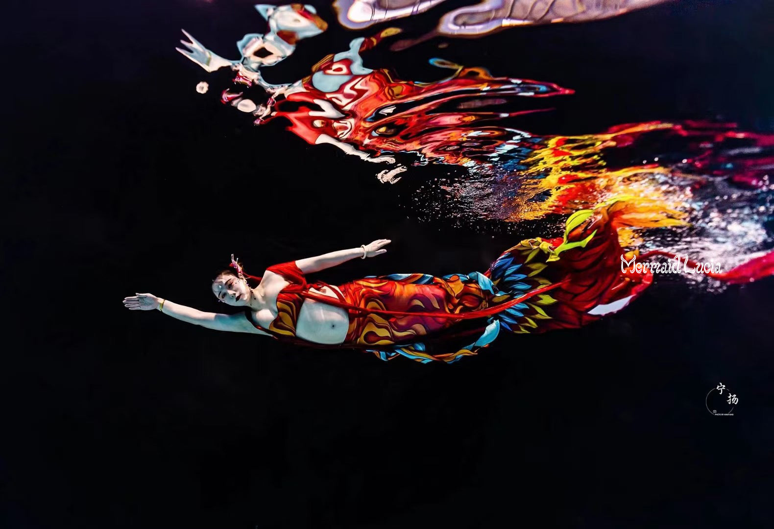 Red Water Peacock Mermaid Merman Tail – Mermaid Lucia Official