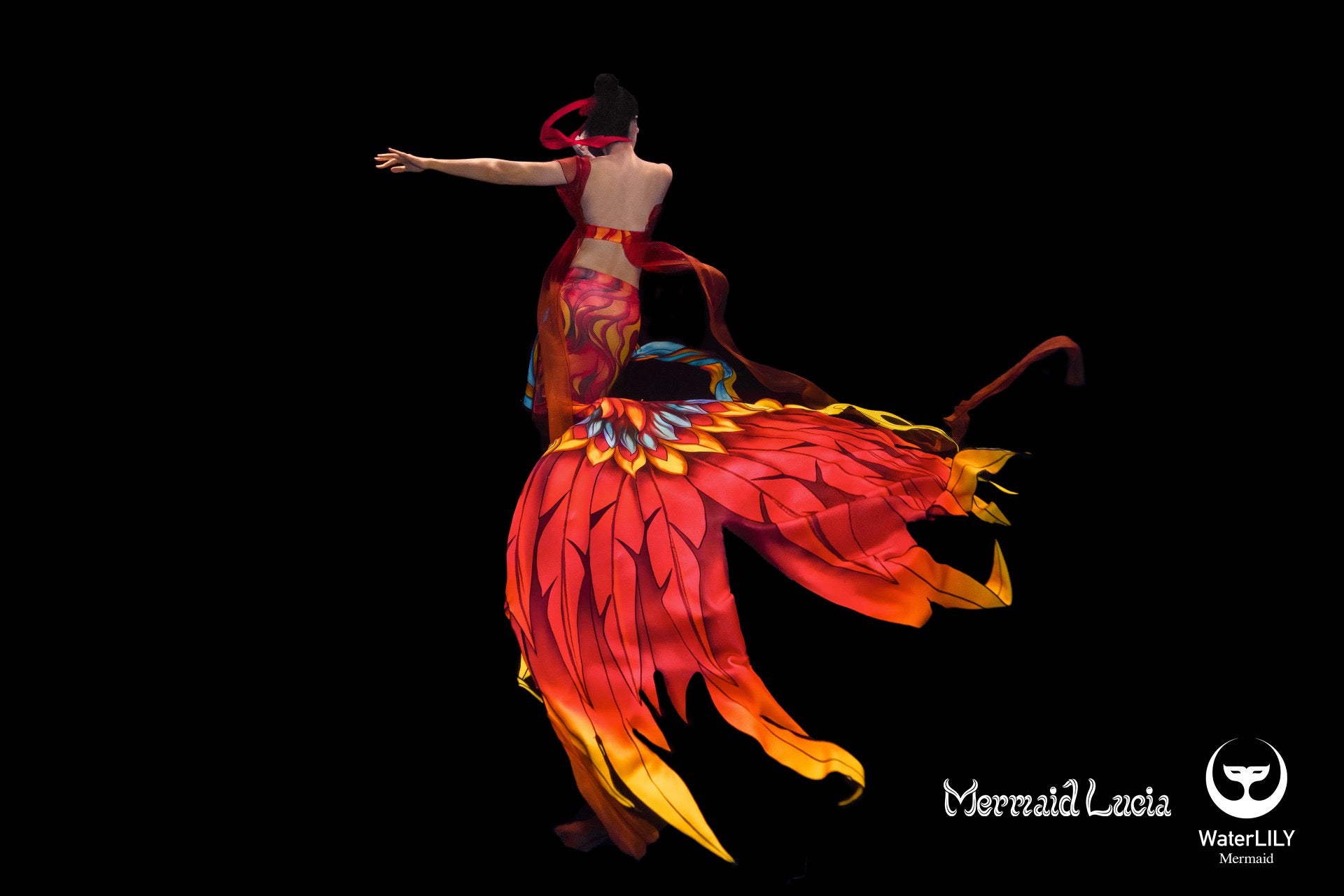 Red Water Peacock Mermaid Merman Tail – Mermaid Lucia Official