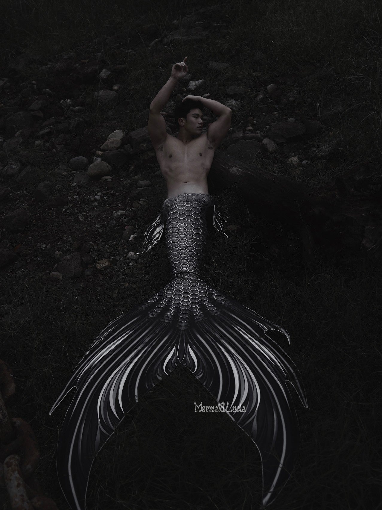 Mackerel Fish Mermaid Tail 4 Black Purple – Mermaid Lucia Official