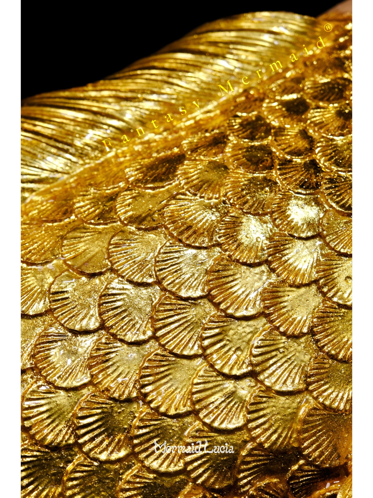 Fantasy Luxurious Haute Couture Royal Gold Silicone Mermaid Merman Tai ...