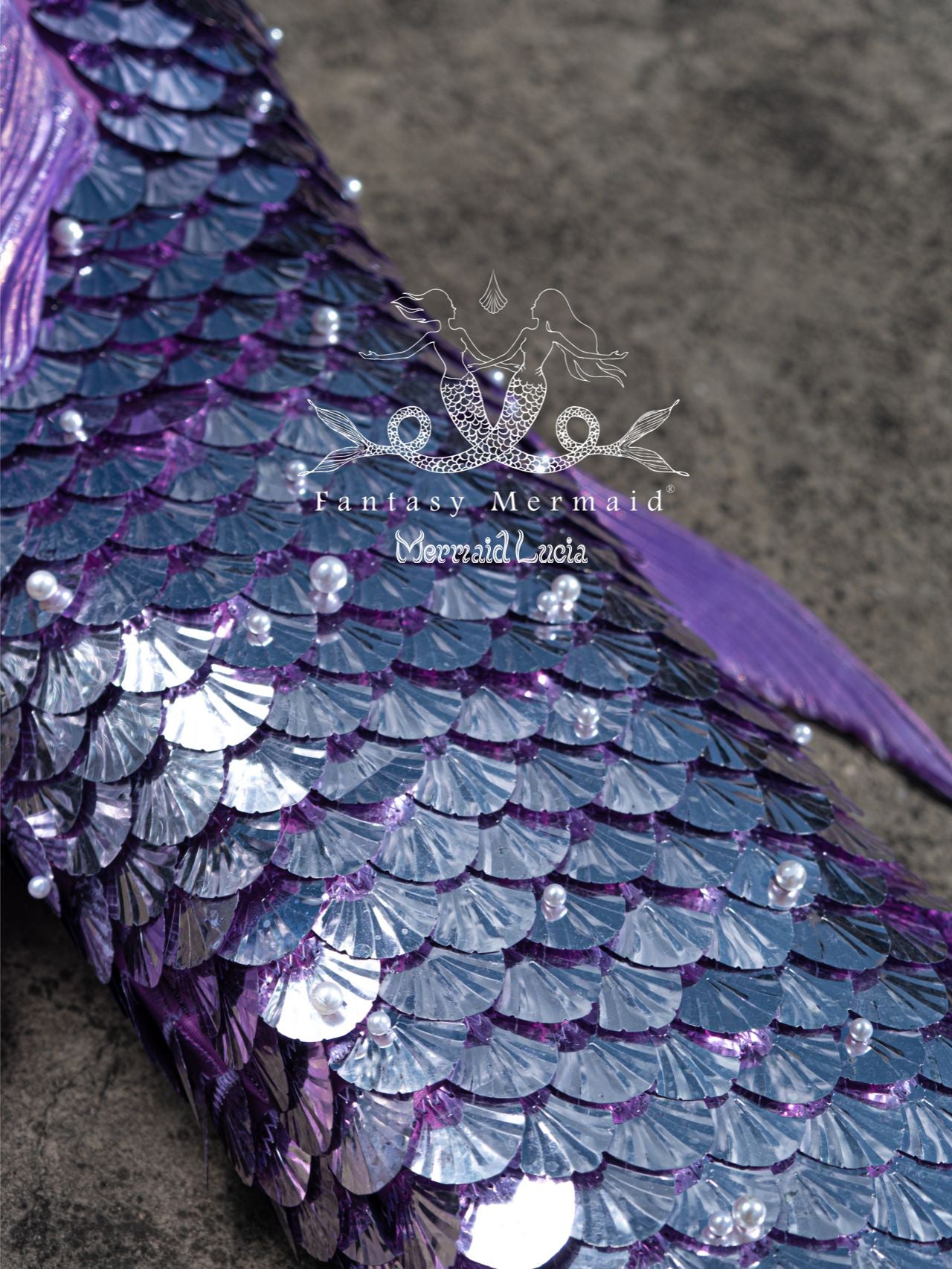 Fantasy Luxurious Haute Couture Royal Purple Silicone Mermaid Merman T ...