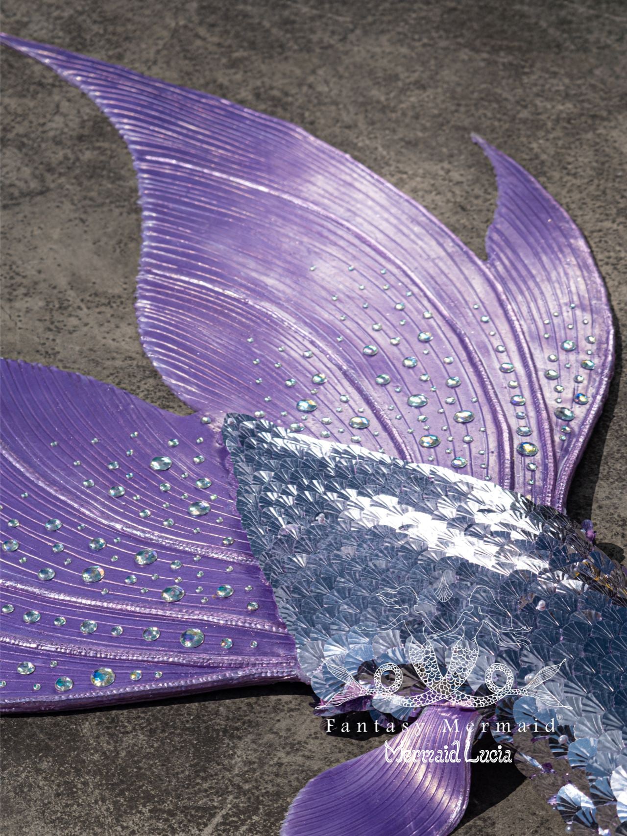 Fantasy Luxurious Haute Couture Royal Purple Silicone Mermaid Merman T ...