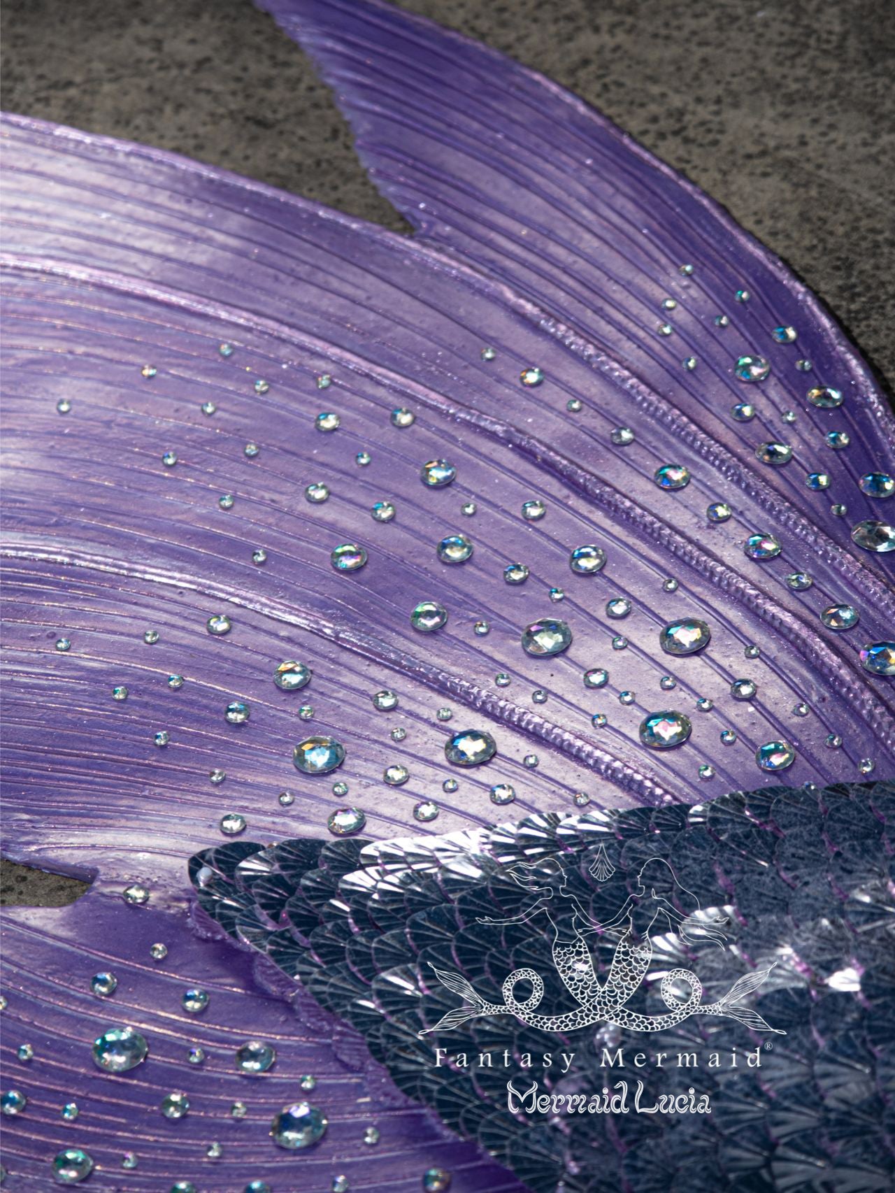 Fantasy Luxurious Haute Couture Royal Purple Silicone Mermaid Merman T ...