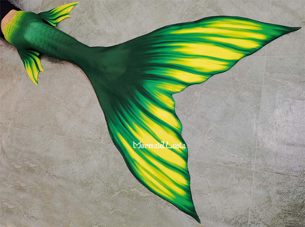 Fantasy Illusion Mermaid Tail Color 8 Green Yellow – Mermaid Lucia Official