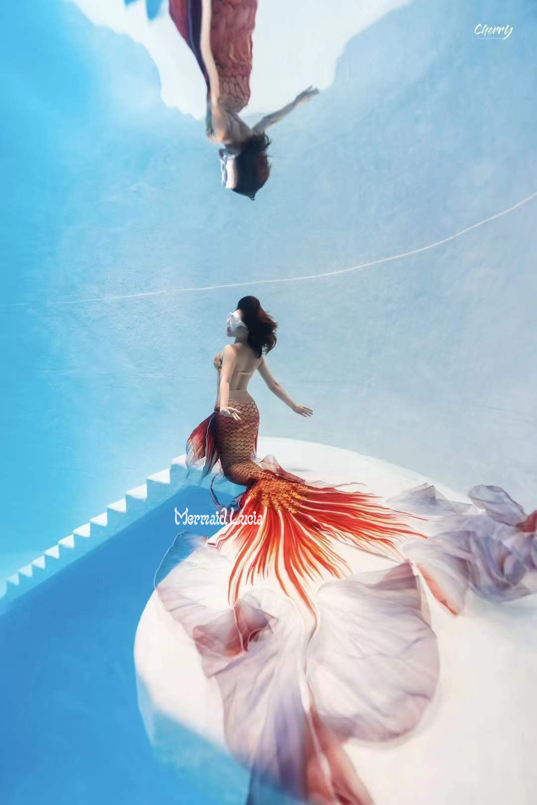 Goldfish Mermaid Tail 1 Red & Orange – Mermaid Lucia Official