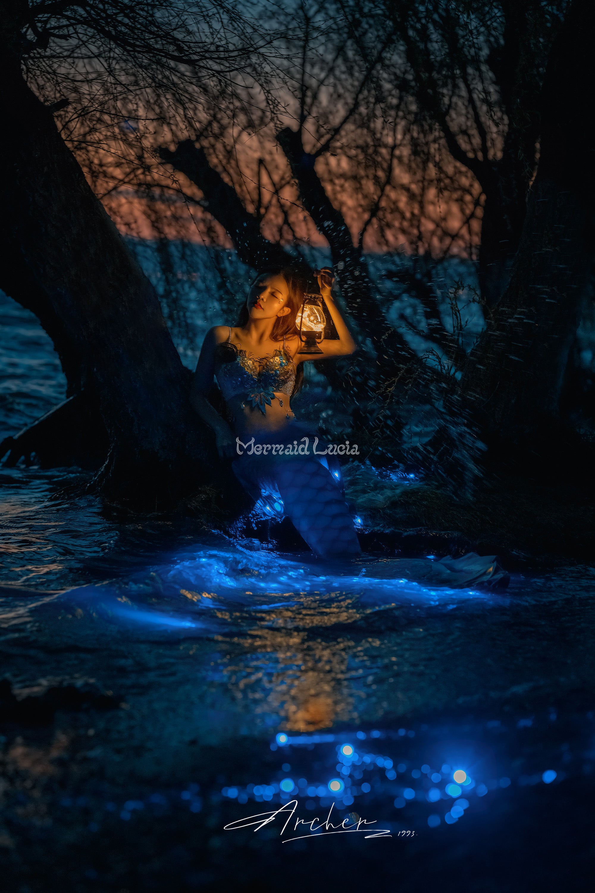 Amazing LED Mermaid Merman Tail Style 1 Blue Purple – Mermaid Lucia ...