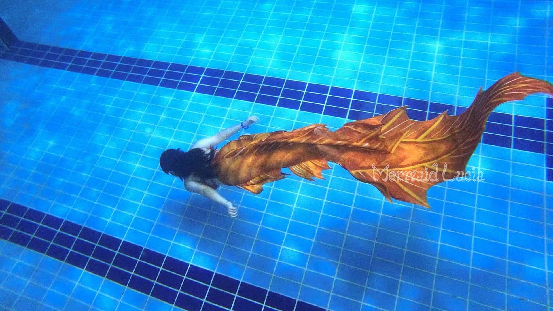 Super Long 3 Meters Dragon Tail Mermaid Merman Colour 1 Black Red Blue ...