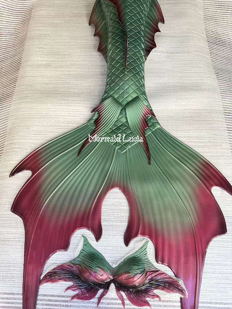 Colorful Long Tail Carp Fish Silicone Mermaid Merman Tail Monofin for ...