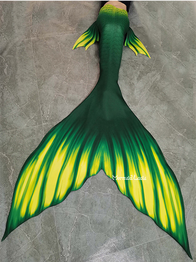 Fantasy Illusion Mermaid Tail Color 8 Green Yellow – Mermaid Lucia Official
